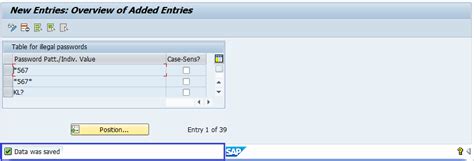 SAP BASIS Password Restrictions