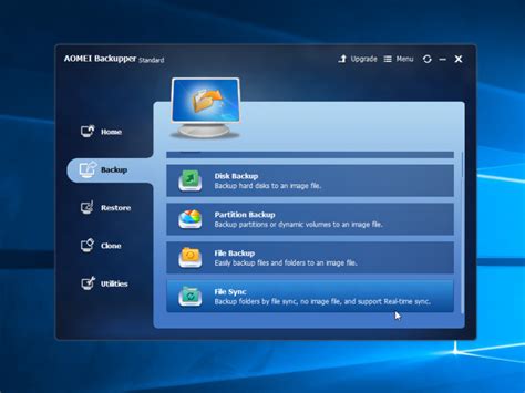 Aomei Backupper Standard 4 Adds Real Time File Sync Supports Backup To
