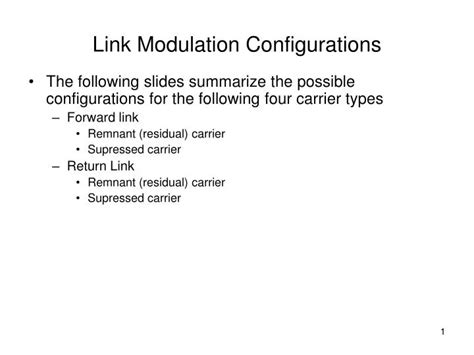 Ppt Link Modulation Configurations Powerpoint Presentation Free