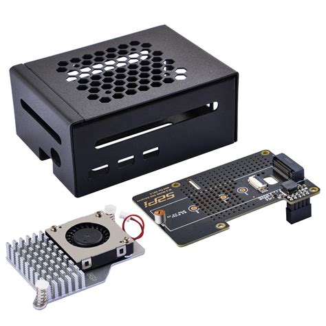 buy geeekpi metal case with n04 pcie m 2 key m nvme ssd pcie peripheral board for raspberry pi 5