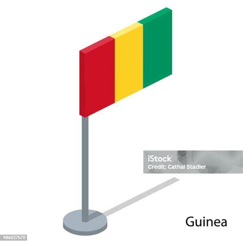 국가 수집의 아이소메트릭 3d 벡터 일러스트 레이 션 플래그입니다 기니의 국기 0명에 대한 스톡 벡터 아트 및 기타 이미지 0명 Capital Region