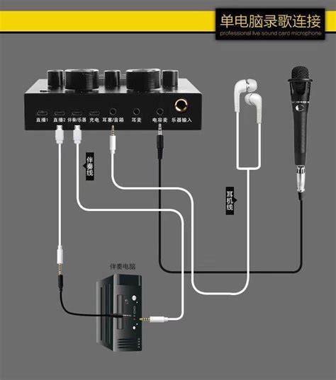 V8 Sound Card Audio USB Headset Microphone Webcast Live For Mic Phone Computer Black PGMall