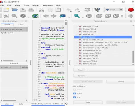 part library integrated in freecad download scientific diagram