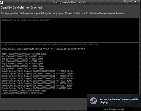 PC Fullscreen Crashing Scenarios BHVR