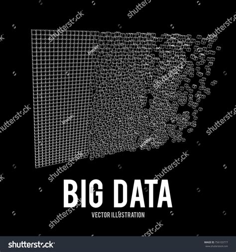 big data visualization machine learning algorithms stock vector