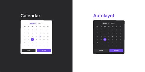 Calendar Autolayout Figma