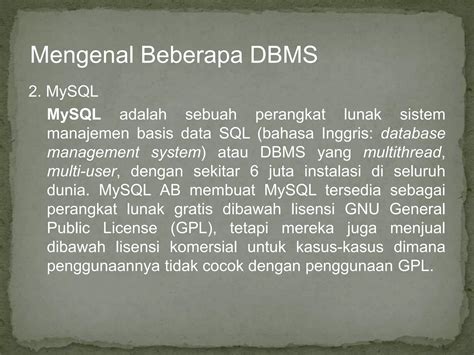 dbms database management system pptx