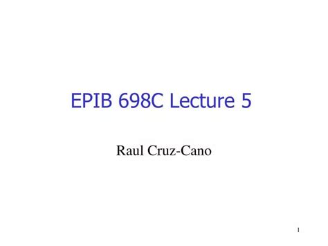 Ppt Epib 698c Lecture 5 Powerpoint Presentation Free Download Id