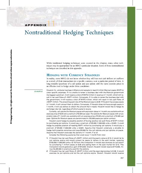Appendix Ch11 P367 371 A P P E N D I X 1 1 Nontraditional Hedging