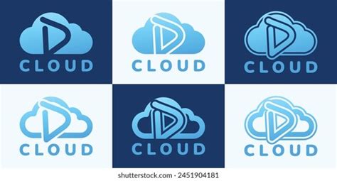 D Cloud Logo Over Royalty Free Licensable Stock Vectors Vector