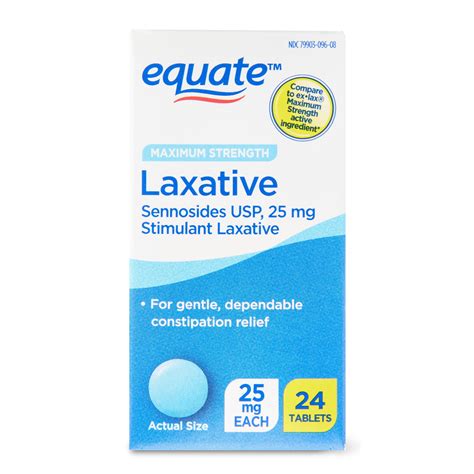 Equate Maximum Strength Laxative Tablets For Constipation Relief 24ct