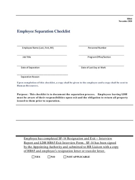 Fillable Online Employee Exit Checklist Form Fax Email Print PdfFiller