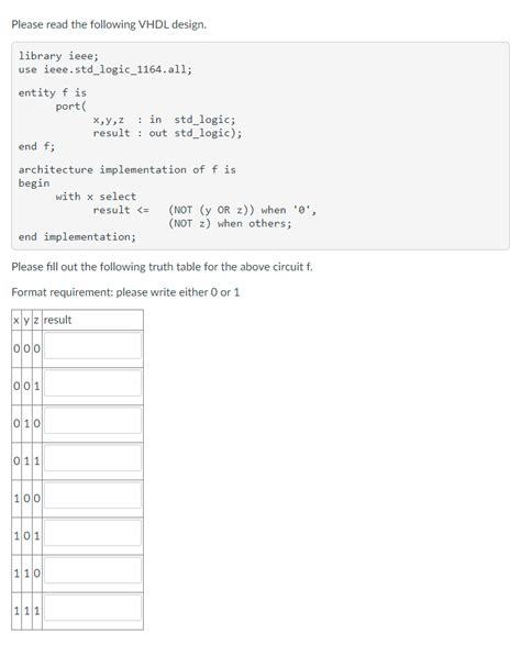 Solved Please Read The Following Vhdl Design Library Ieee
