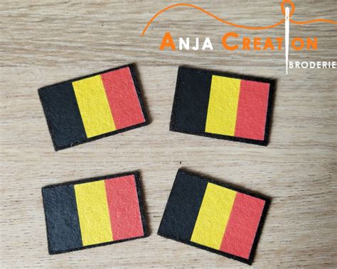 Small Patch Printed Patch Belgian Flag Belgium Iron On Made In France