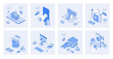 Shopping Isometric Concepts Objects Ft 3d And Isometry Envato Elements