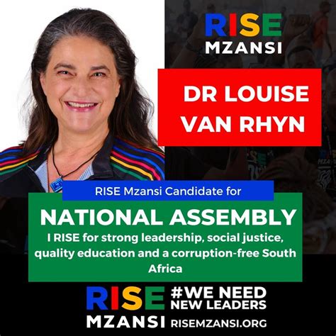 Dr Louise Van Rhyn On Linkedin Weneednewleaders Voterisemzansi 23 Comments