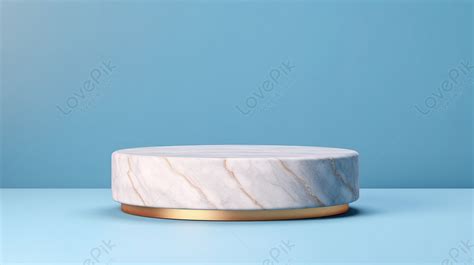 놀라운 3d 그림 파란색 배경의 둥근 대리석 연단 연단 배경 대리 배경 놀라 배경 이미지 Hd 연단 대리 놀라 배경 사진 무료 다운로드 Lovepik