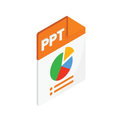 PPT Extension Text File Icon Isometric D Style Vector Art At Vecteezy
