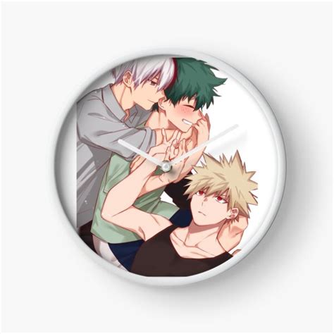 Todobakudeku My Hero Academia Mha Yaoi Clock By Valentinagraphs Redbubble
