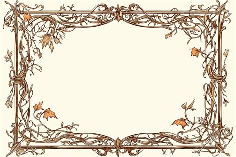 Elvish Frame Design For Magical Grimoire Illustration Premium Ai Generated Vector