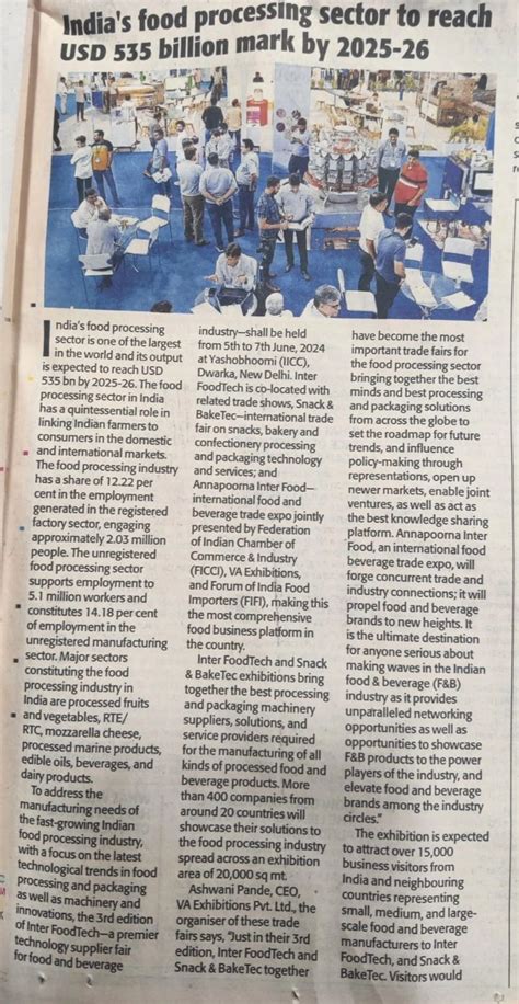 Yash Upadhyay On Linkedin India Foodprocessing Investment Foodtech Makeinindia Futureoffood