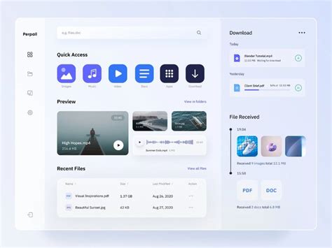 Perpail File Sharing Web App Web App Design App Interface Web App