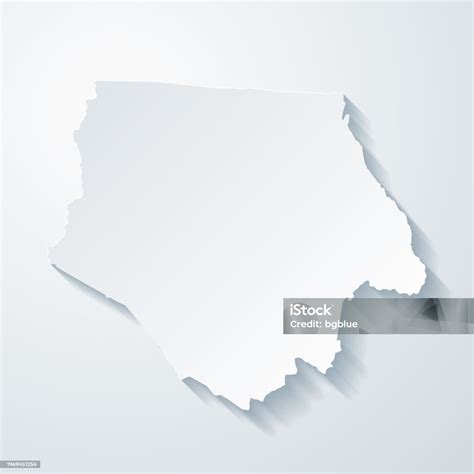 노스캐롤라이나주 애쉬 카운티 빈 배경에 종이 자르기 효과가 있는 지도 0명에 대한 스톡 벡터 아트 및 기타 이미지 0명 3차원 형태 공란 Istock