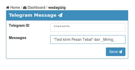 Php Membuat Form Untuk Mengirim Pesan Dengan Telegram Bot
