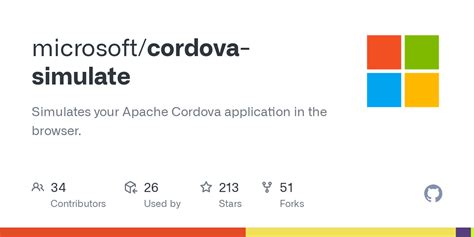 Github Microsoftcordova Simulate Simulates Your Apache Cordova Application In The Browser
