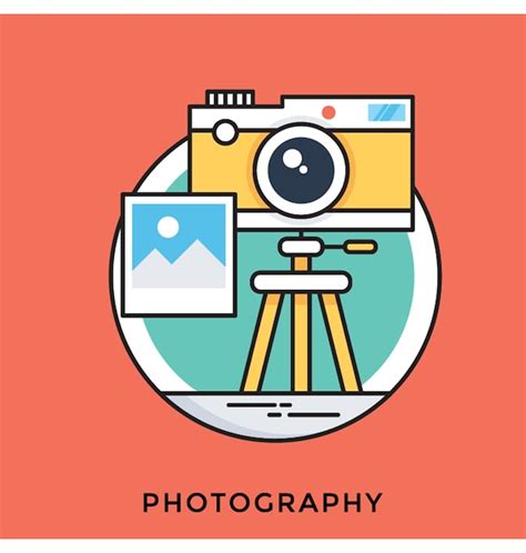 Premium Vector Photography Flat Flat Vector Icon