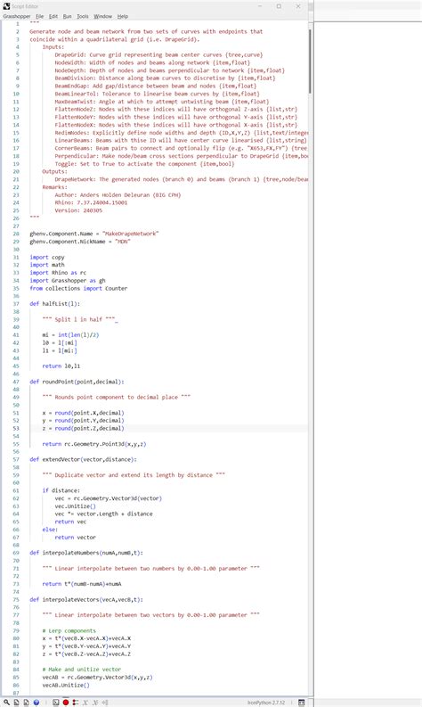 Regression Script Editor Text Legibility Rendering Grasshopper Developer McNeel Forum