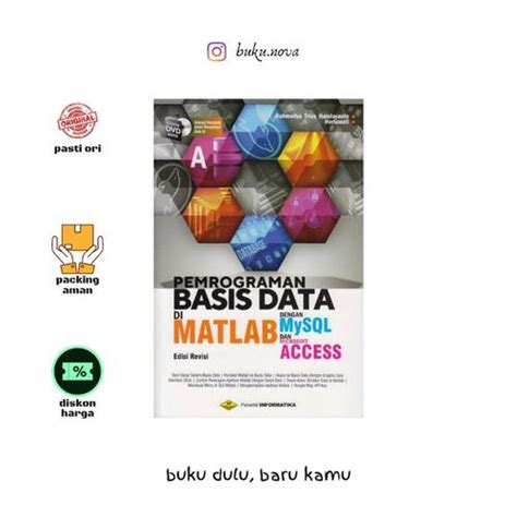 jual buku pemrograman basis data di matlab dengan mysql dan microsoft