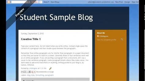 Writing And Publishing A Blog Entry Youtube
