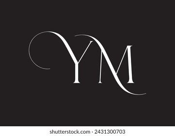 Ym Logo Design Template Vector Graphic Stock Vector Royalty Free