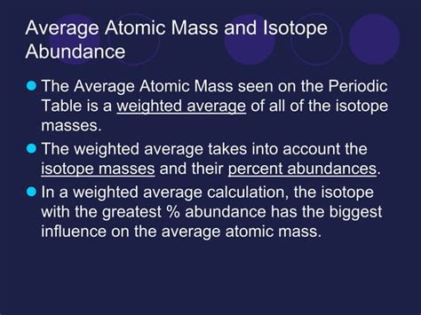 Isotopes Atomic Mass PPTX Chemistry Science