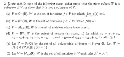 Solved Pts Each In Each Of The Following Cases Either Chegg