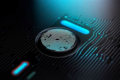 Premium Ai Image Fingerprint Authentication Button Biometric Security Identification And Cyber