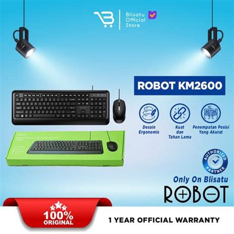 Promo Robot Set Combo Keyboard And Mouse Km2600 For Komputer Laptop Original Jakarta Pusat