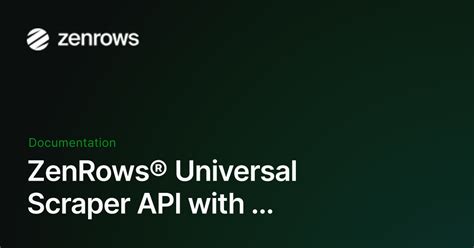 ZenRows® Universal Scraper API with Python: Getting Started - ZenRows Docs