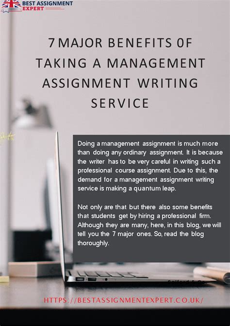 7 Major Benefits 0f Taking A Management Assignment Writing Service Presentation Free To Download