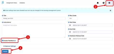 Create A Peermark Assignment Ultra Elearning University Of Queensland