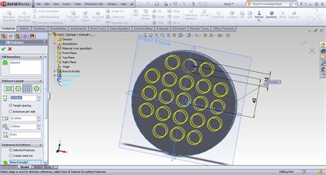 Tutorial Fill Pattern In Solidworks Grabcad Tutorials