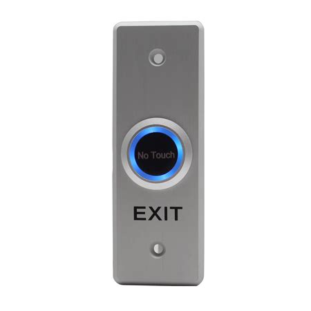 Infrared Sensor No Touch Exit Button With 4mm Thick Aluminium Alloy CNC Panel Time Delay Or