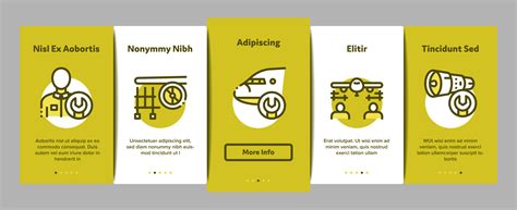 Aircraft Repair Tool Onboarding Elements Icons Set Vector 17335960