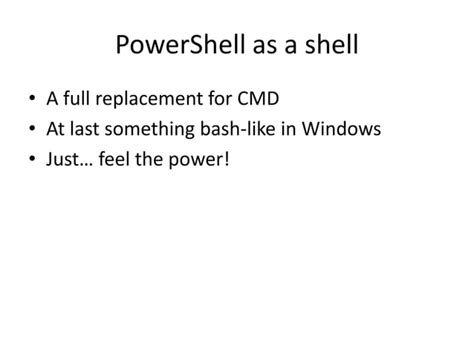 Introduction To Power Shell Pptx