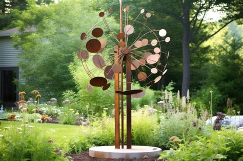 Premium Photo Outdoor Kinetic Sculpture In Garden Setting