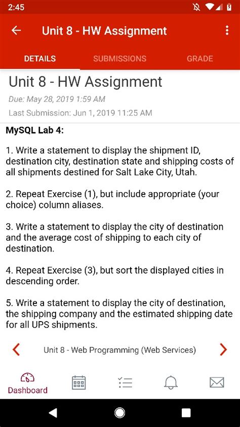 Solved 2 45 Unit 8 Hw Assignment Details Submissions Grade