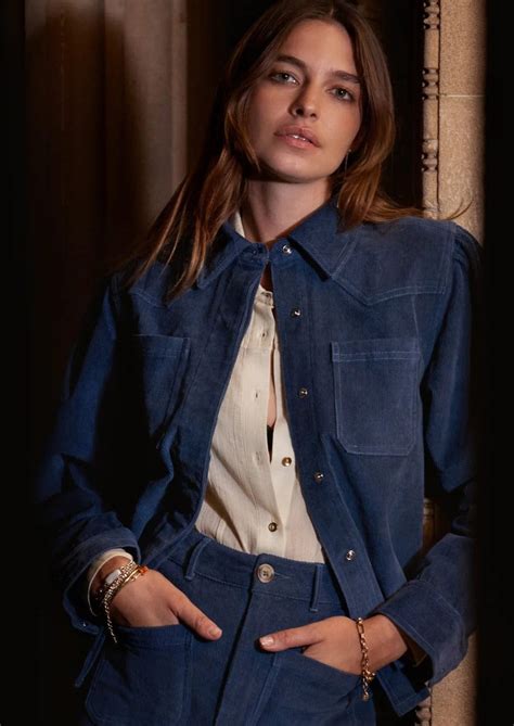 Merci Jacket Blue Cord Coco Blue