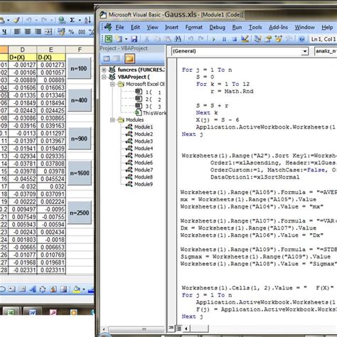 Program For Modeling The Kolmogorov Distribution Function In Visual