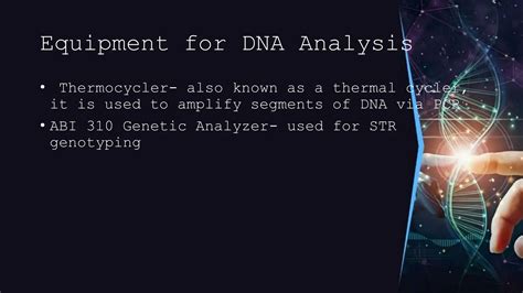 Introduction Of Dna Analysis In Forensics Pptx Genetics Science
